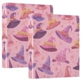 3 Ring Binder with Flattened Metal Clip 1.5" Round Rings Binder ...