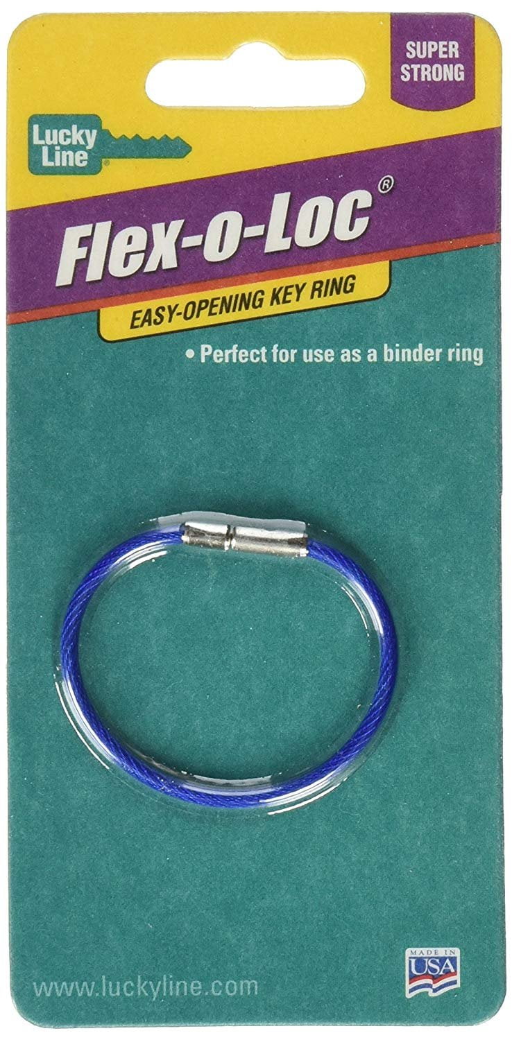 Lucky Line 5" Flex-O-Loc Cable Key Ring, Galvanized Steel, Corrosion ...