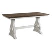 Pemberly Row Modern Round Oak Wood Dinette Table with Black Base ...