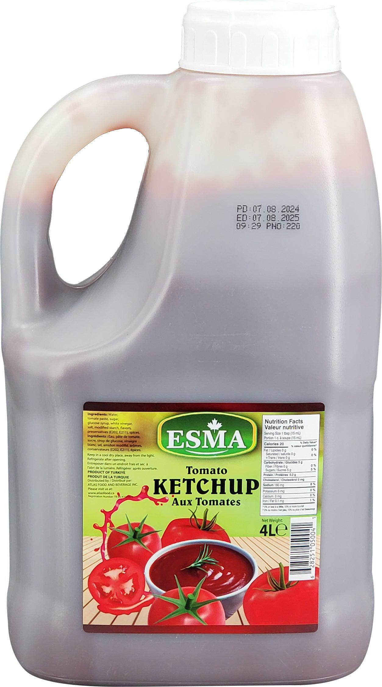Esma - Tomato Ketchup - Pack of 4 - 4L - Rich & Tangy - Versatile Use ...