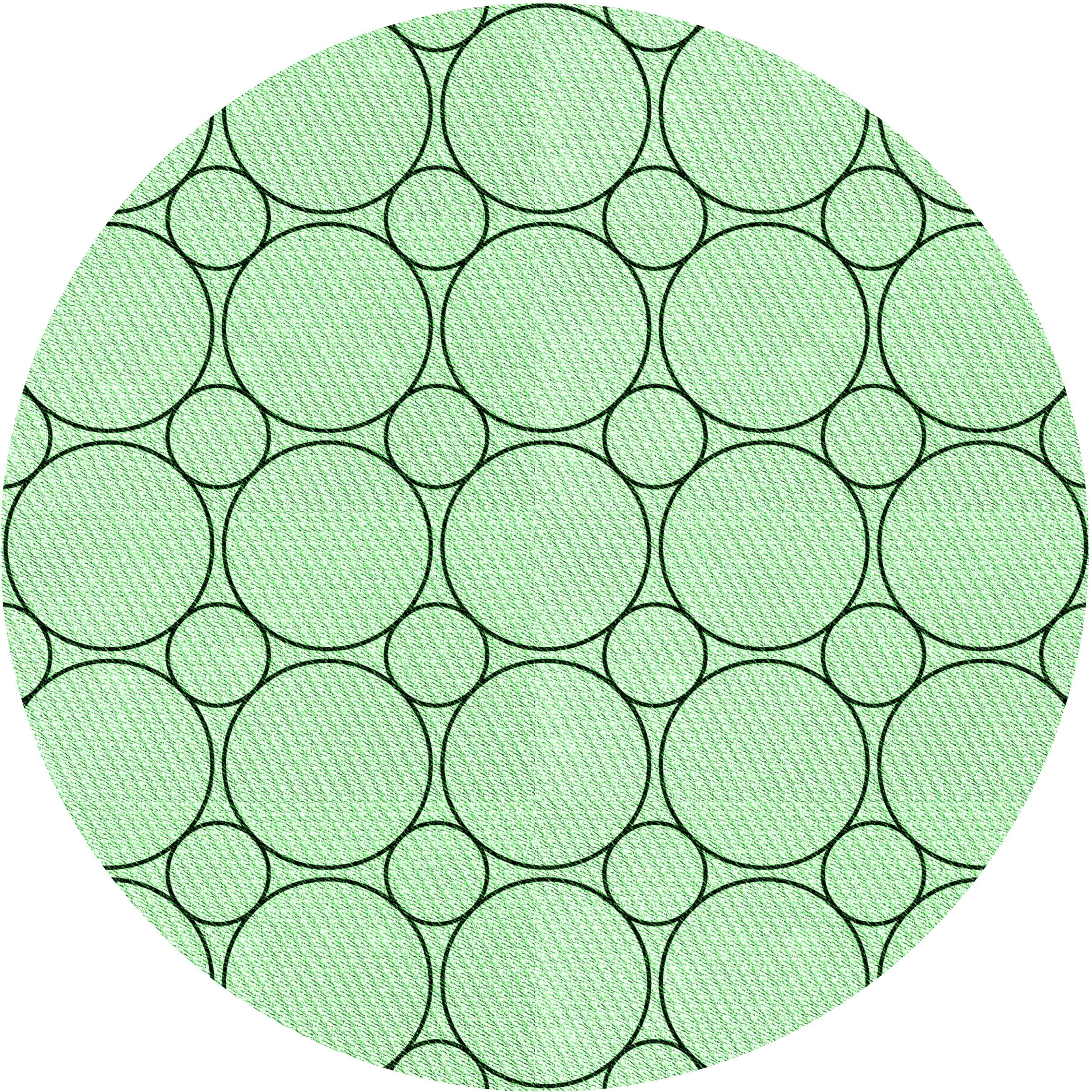 Ahgly Company Indoor Round Patterned Mint Green Area Rugs, 8' Round ...