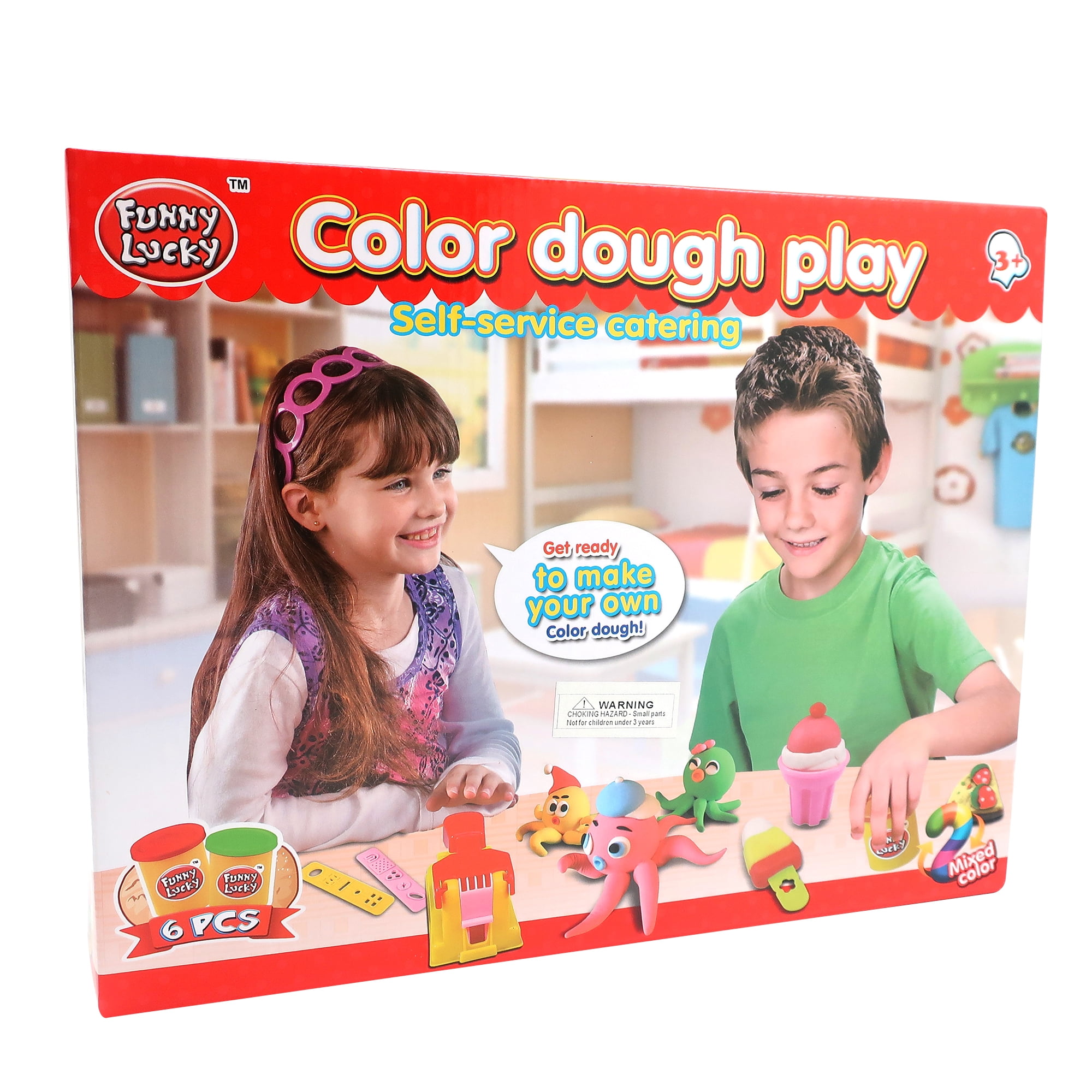 Forest & Twelfth Kids 6 Color Colored Dough Set, Non-Toxic Modeling ...