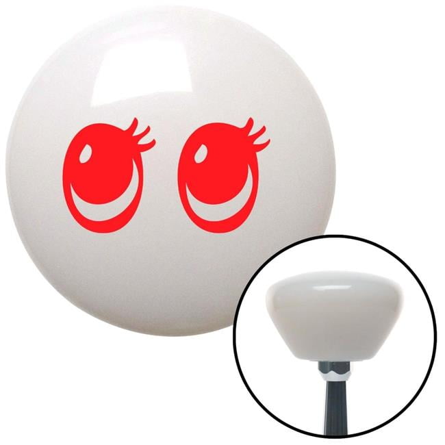 Red Cute Eyes White Retro Shift Knob with M16 x 1.5 Insert Shifter Auto ...