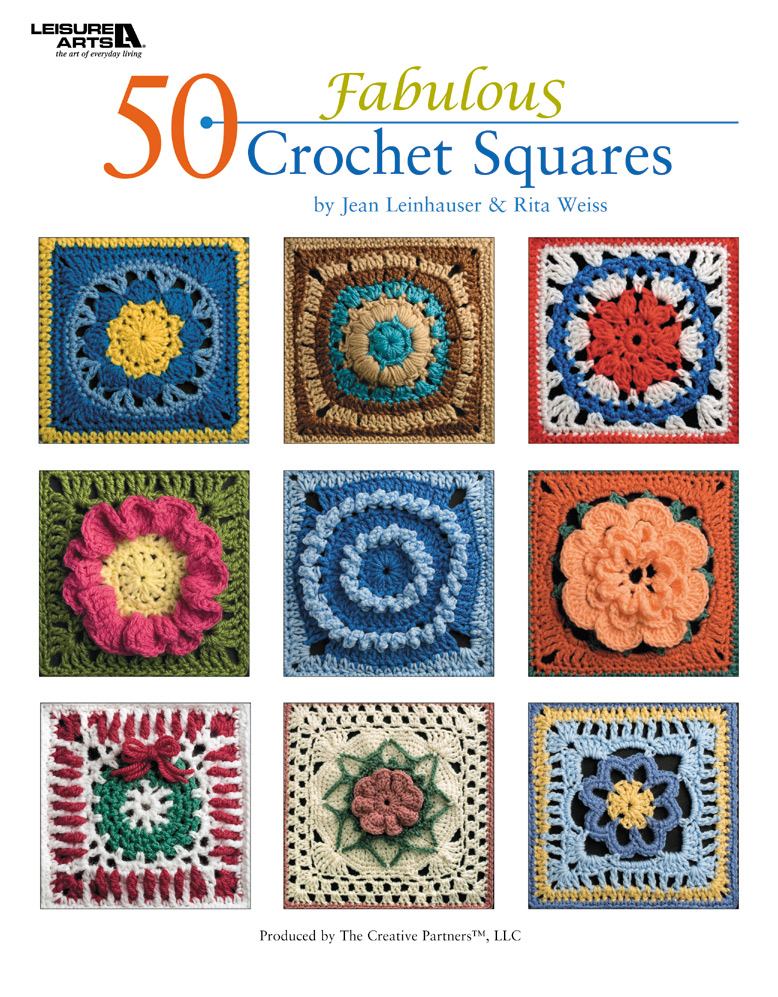 Leisure Arts 50 Fabulous Crochet Squares Crochet Book - Walmart.com