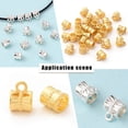 1 Box 160Pcs Silver Bail Beads Gold Tube Bails Tibetan Alloy European ...