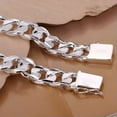 EIMELI 925 Sterling Silver Mens Bracelet Heavy Thick Cuban Link Chain ...