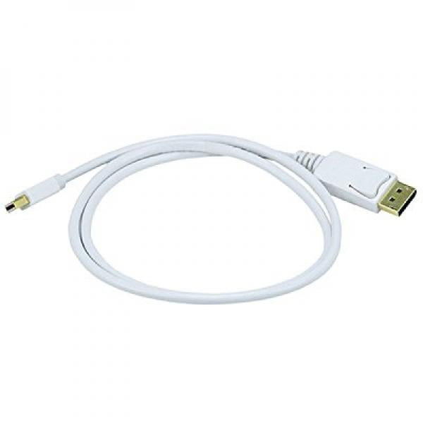 Monoprice 3ft 32AWG Mini DisplayPort to DisplayPort Cable - White ...