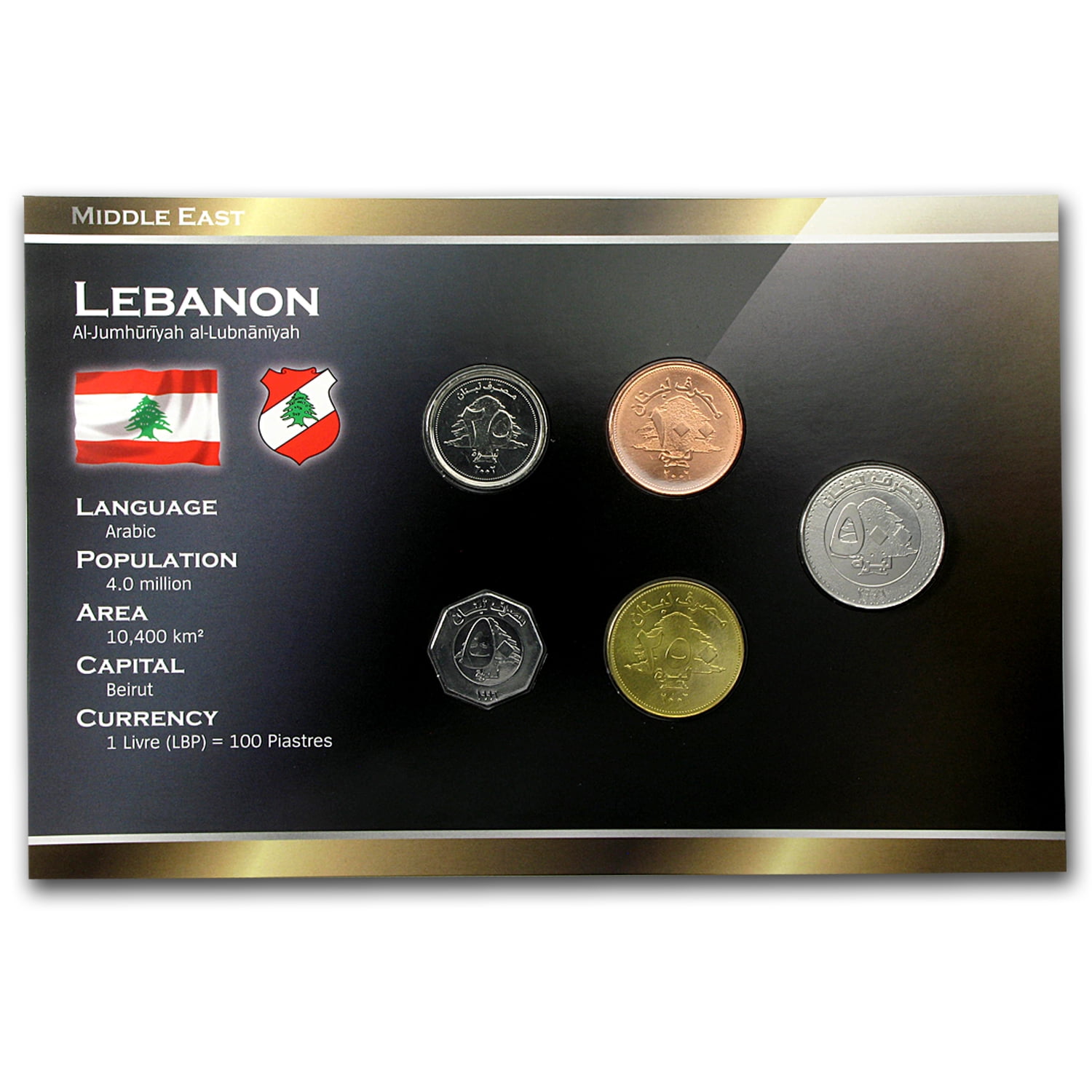 1996-2007 Lebanon 25-500 Livres Coin Set BU - Walmart.com