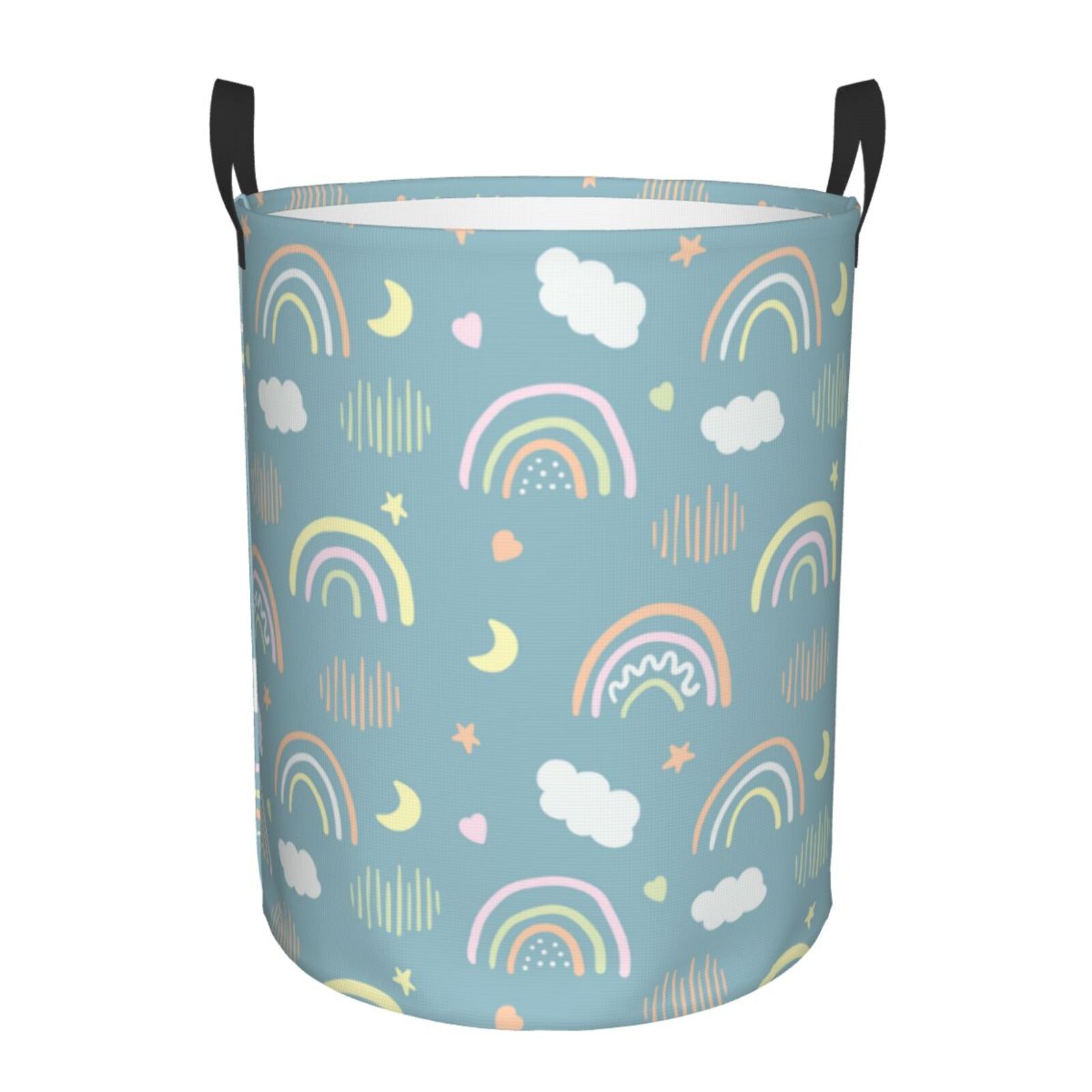 ZNDUO Round Laundry Basket, Waterproof Collapsible Laundry Baskets with ...