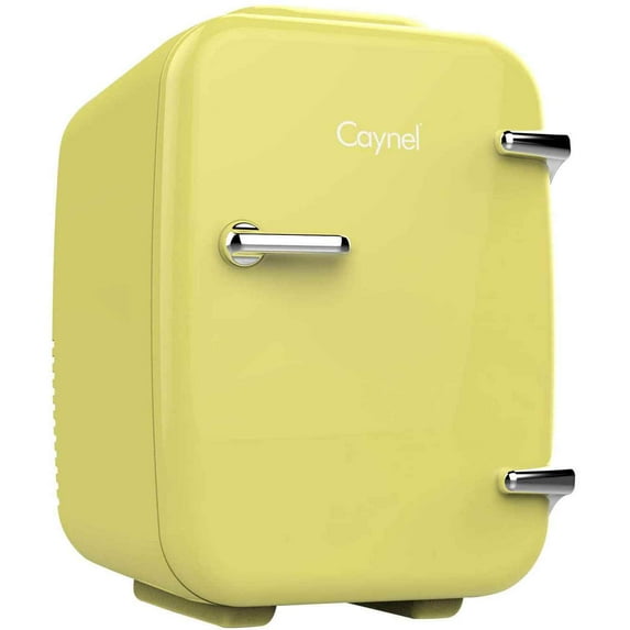 Caynel Portable Thermoelectric 4 Liter Mini Fridge, Yellow - Walmart.com