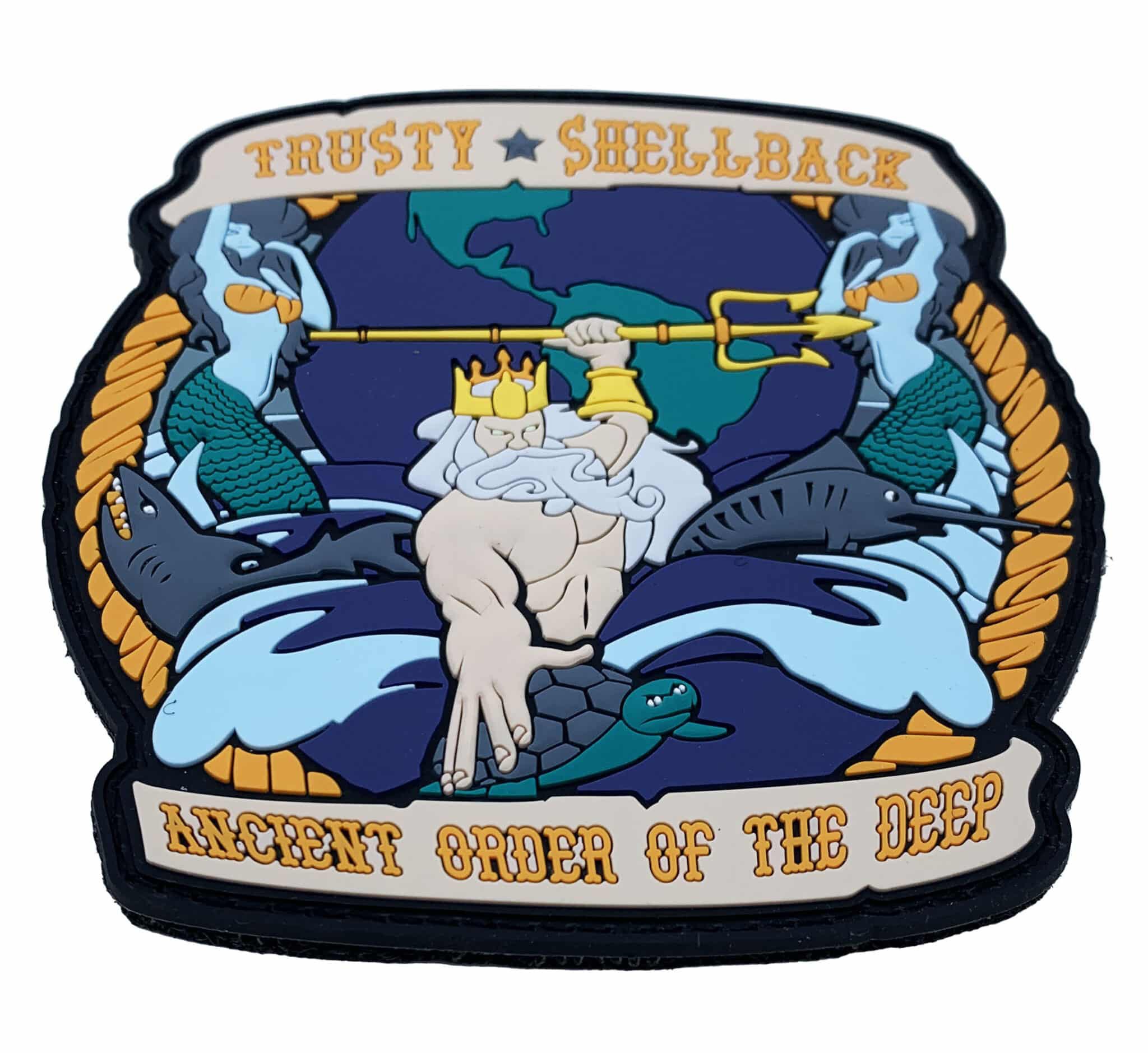 USS Eisenhower CVN-69 Trusty Shellback PVC Patch – With Hook and Loop ...