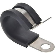 Steel Loop Hose Clamp, Rubber Cushioned, 2-1/2" Clamp ID, 1/2" Band ...