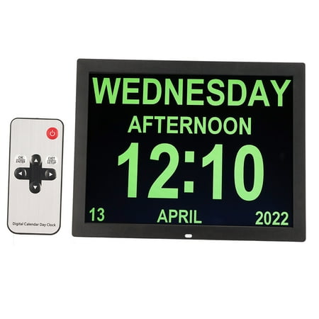 Digital Calendar Day Clock, 15" Large Digital Clock Large Display With ...