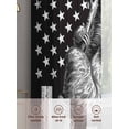 American Flag Sheer Curtains for Living Room Bedroom Cute Sloth Star ...