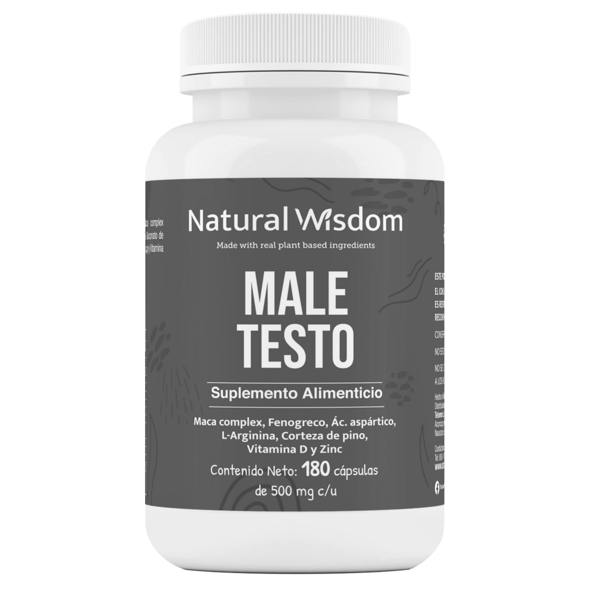 Male Testo Precursor de Testosterona para Hombres con Maca Complex L ...