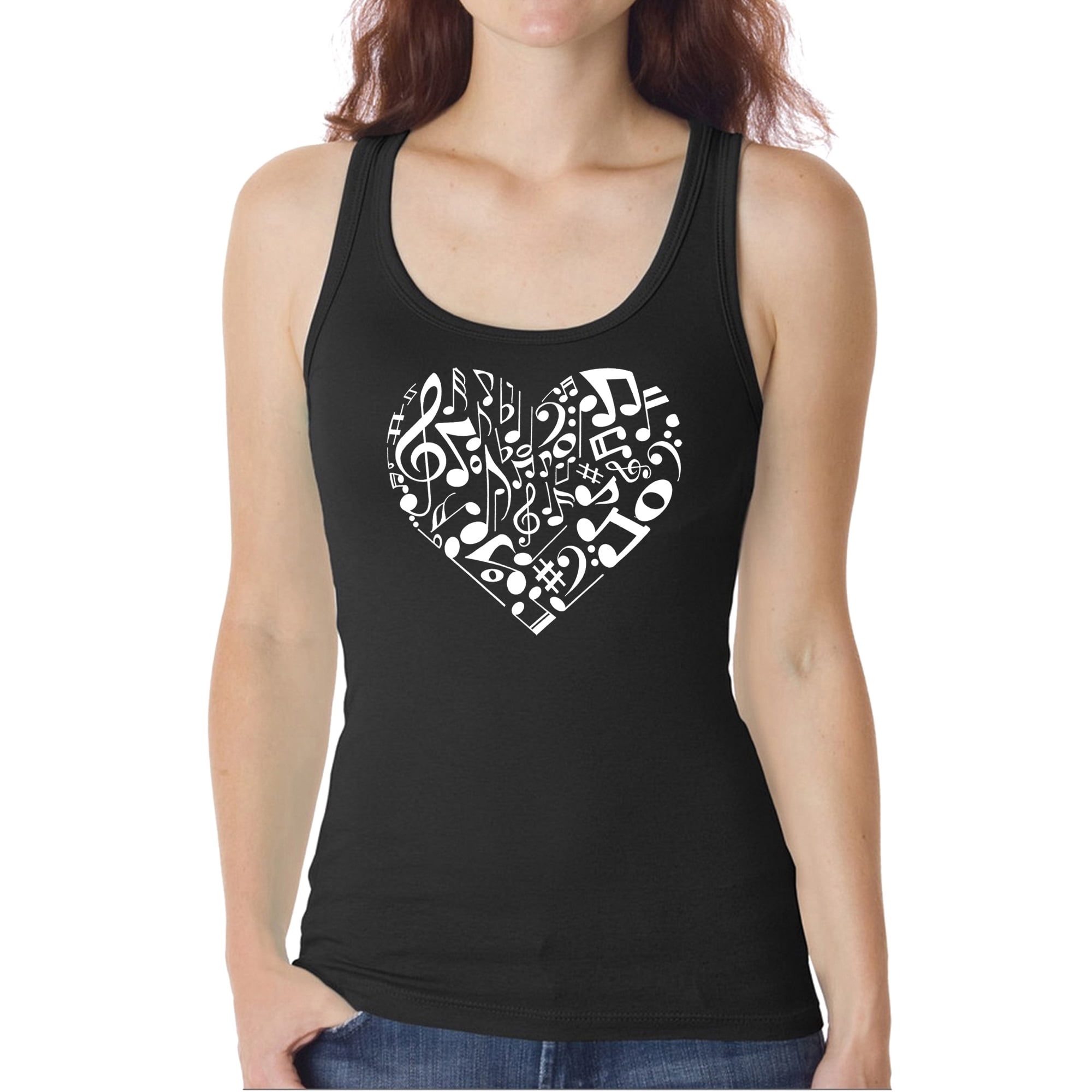 Women's Word Art Tank Top - Heart Notes - Walmart.com