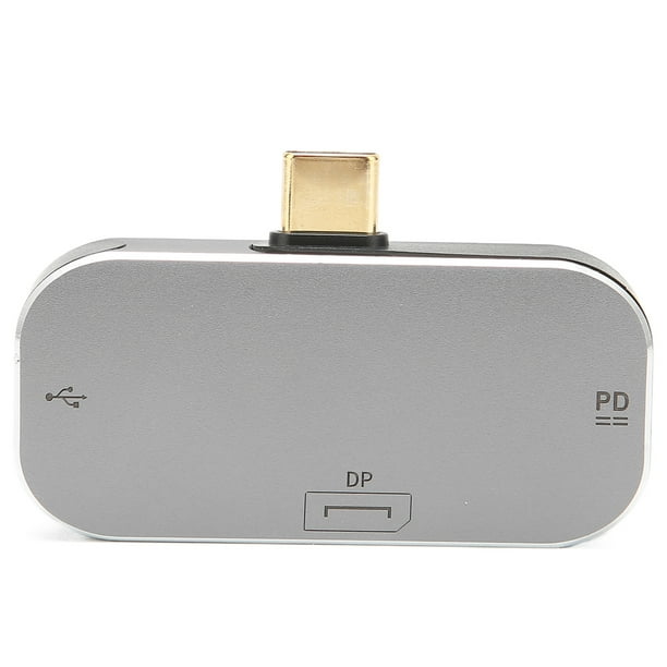 Convertidor USB C a DP Sincero 3 en 1 alta velocidad color Gris ...