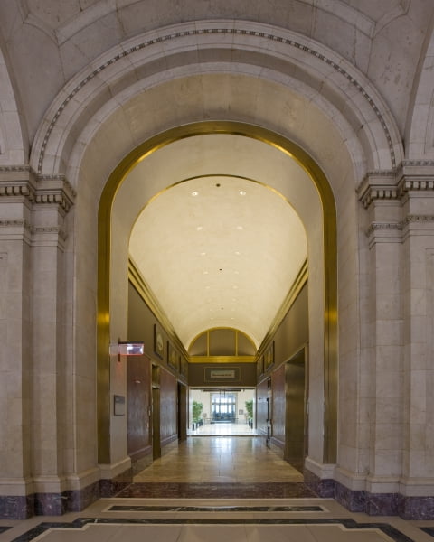 Print: Corridor, Lobby, Atrium, Howard M. Metzenbaum U.S. Courthouse ...