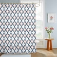 Bathroom Shower Curtain Abstract Retro Medieval Geometric Waterproof ...