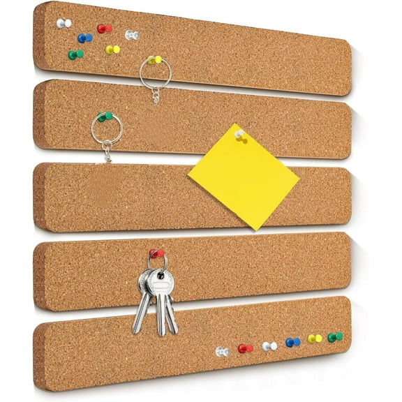 VANCORE Felt Pin Board for Wall Self-Adhesive Cork Bulletin Strips with ...