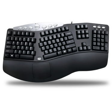 SMK-Link TAA-Compliant Ergonomic USB Keyboard, Black - Walmart.com