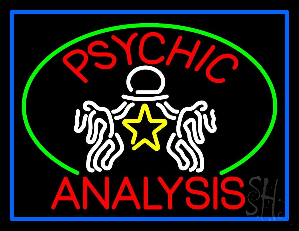 Red Psychic Analysis With Logo LED Neon Sign 24" Tall x 31" Wide ...