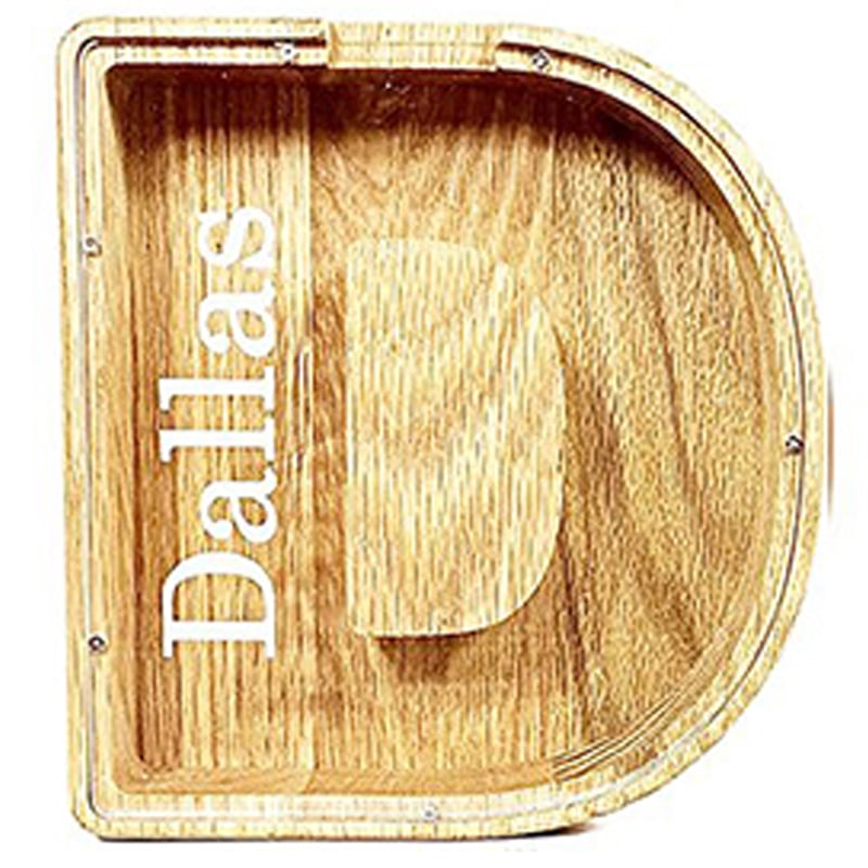 Wooden Monogram Piggy Bank Capital Letter Money Bank Initials Piggy ...