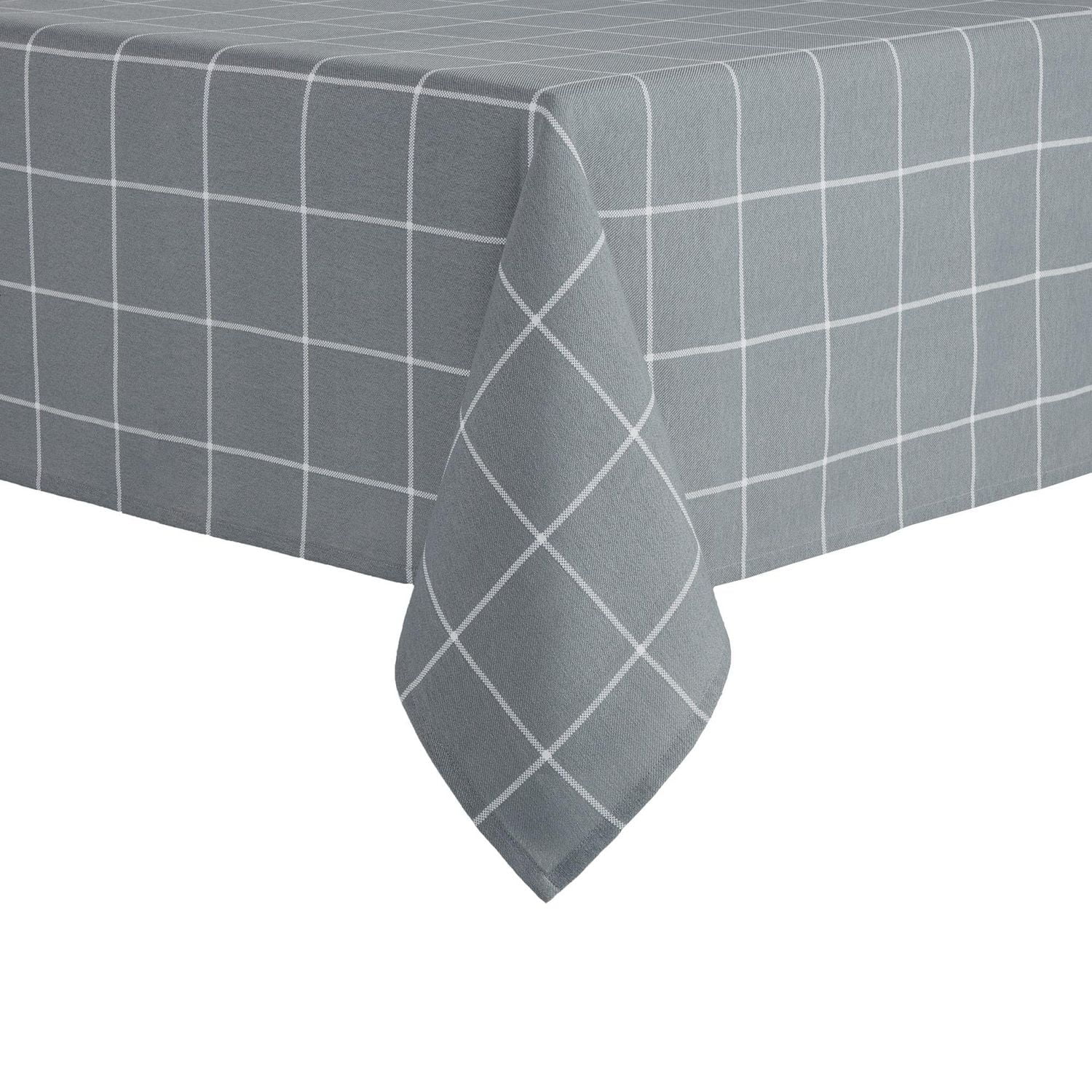 Click here for Mainstays Windowpane Tablecloth  Grey 60 In X 102... prices