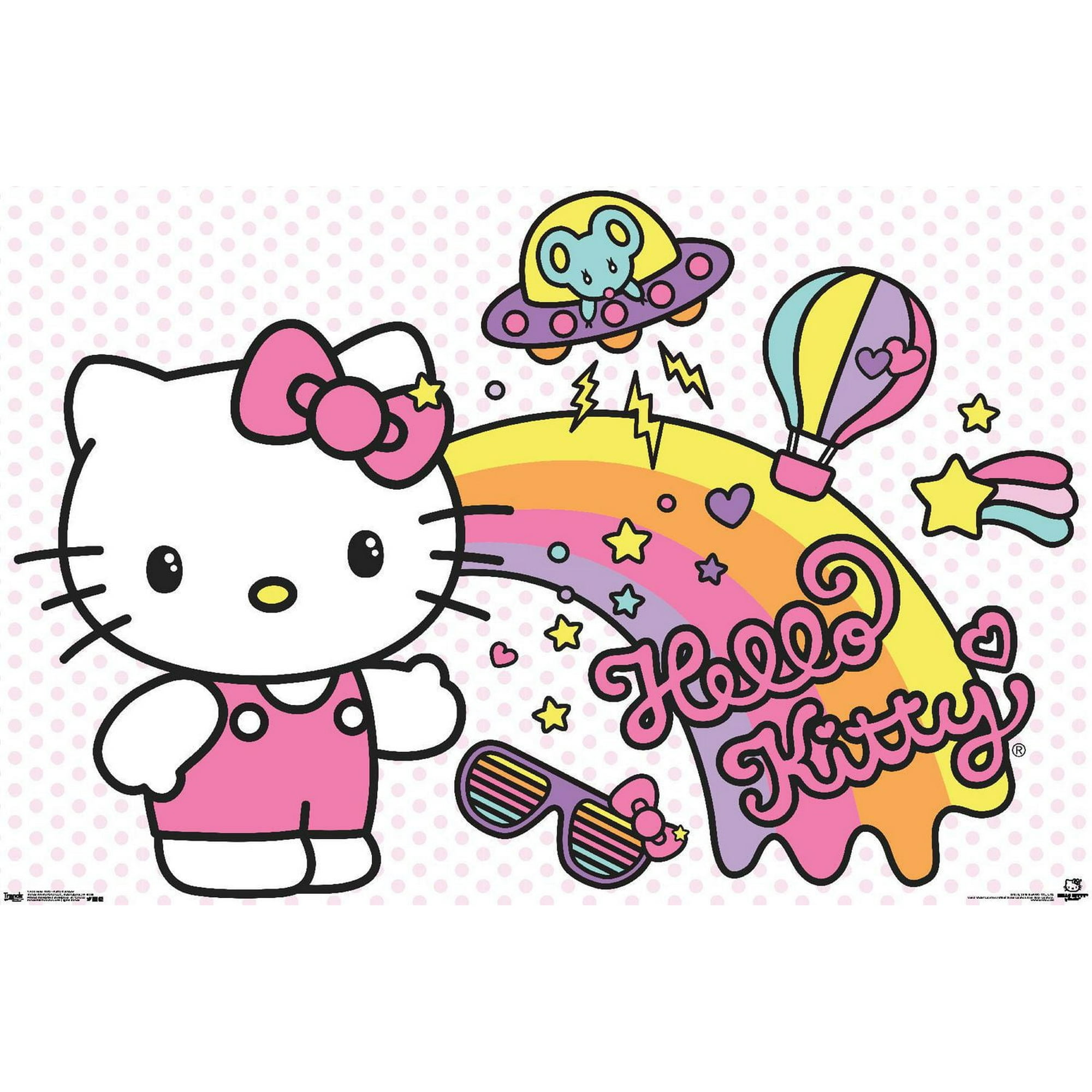 Click here for Trends International Hello Kitty - Retro Rainbow W... prices