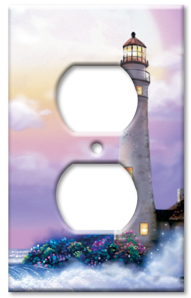 Outlet Cover OVERSIZE Wall Plate - Lighthouse of Dreams - Walmart.com