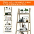 Fionafurn A-Shaped 5-Tier Bookshelf, Modern Wooden Ladder Shelf Open ...