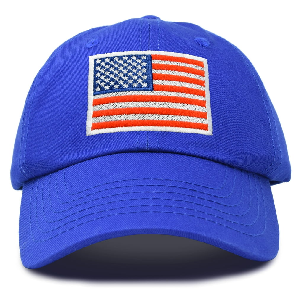 DALIX - DALIX American Flag Hat Premium USA Baseball Cap in Royal Blue ...