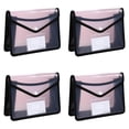 Expandable plastic file folder, transparent document bag for letters ...