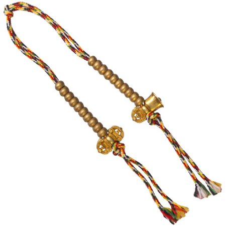 Tibetan Buddhist Prayer Beads Mala Counters, Bell & Dorje Vajra W/Lucky ...
