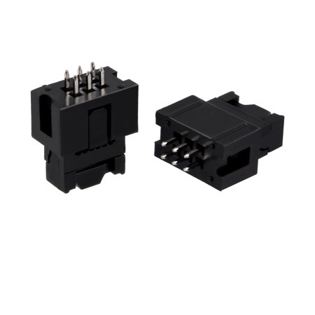 10Pcs 2.54mm Pitch 2x3-Pin 2 Row Straight Box Header Connector PCB ...