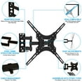 14-55 inch Full Motion TV Wall Mount with Swivel and Articulating Tilt ...