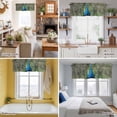 Kitchen Cafe Valance Curtain for Small Windows,Farm Bird Art Peacock ...