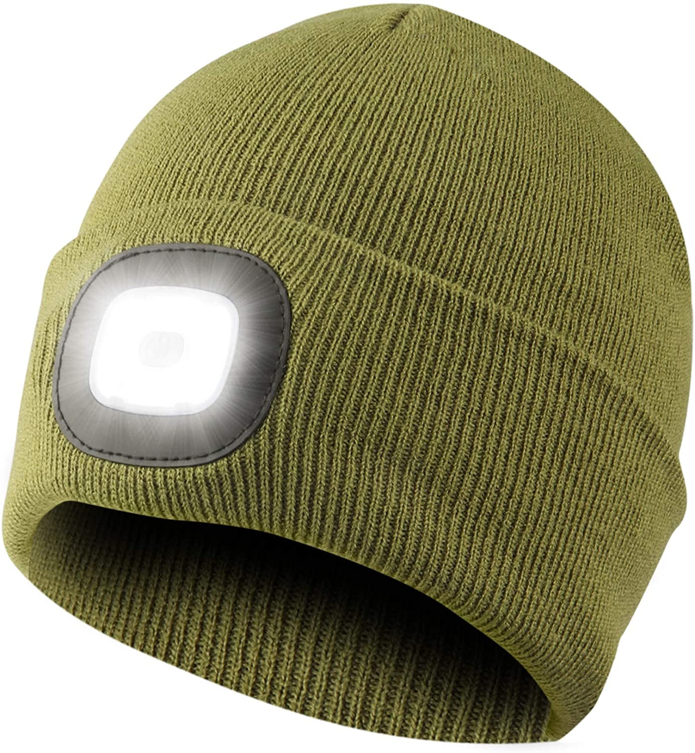 RIDEIWAKE LED Beanie Hat with Light Headlamp Rechargeable Flashlights ...