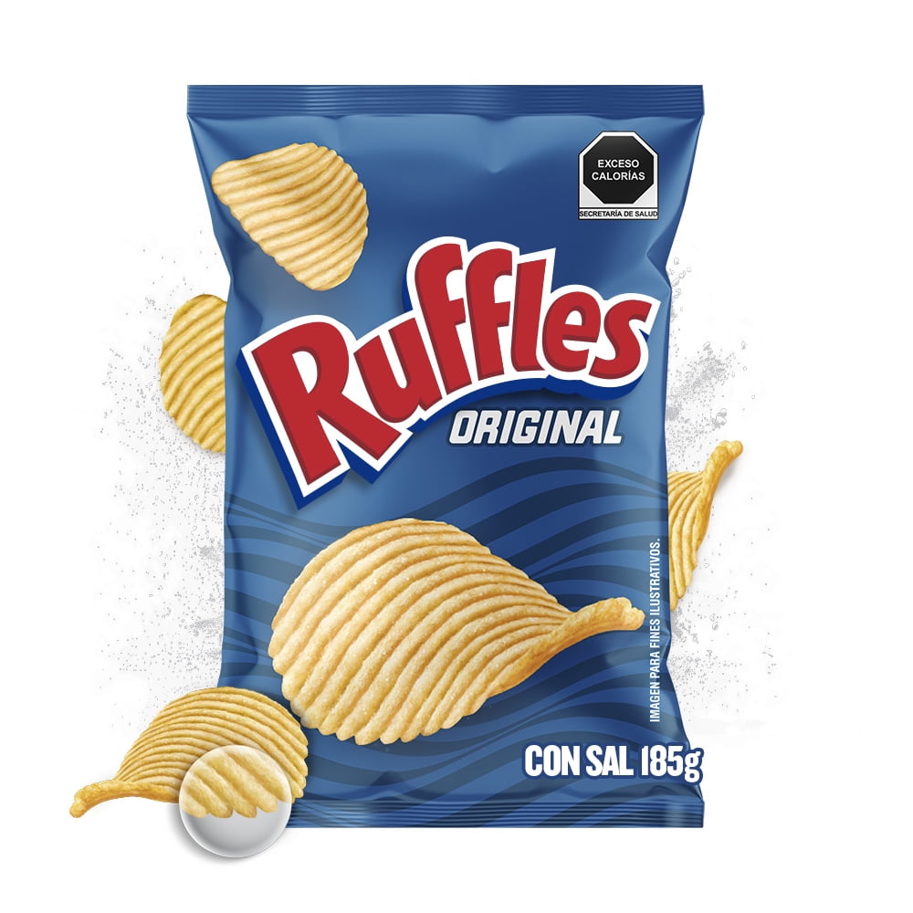 Papas fritas Ruffles sabor sal 185 g || Bodega Aurrera Despensa a tu Casa