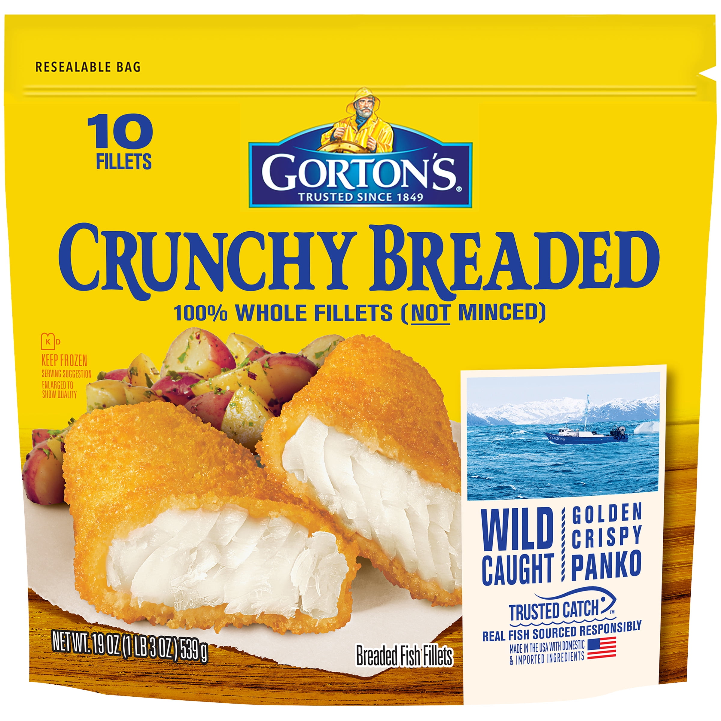 Buy Gorton's Crunchy Breaded Fish Fillets, 10 count Online at Lowest ...