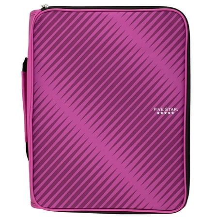Five Star 2" Zipper Binder Plus Multi Access File, Berry (72540 ...