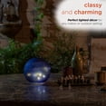Alpine Corporation 7" Textured Glass Light up Gazing Ball, Blue ...