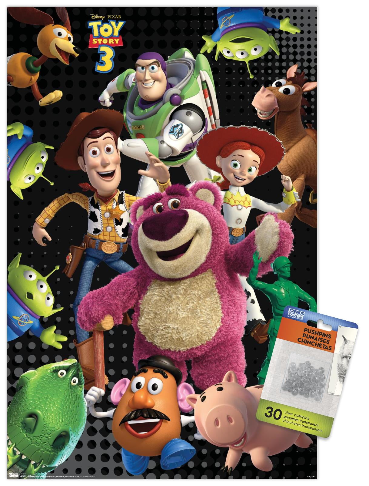 Disney Pixar Toy Story 3 - Grid Wall Poster with Push Pins, 14.725" x ...