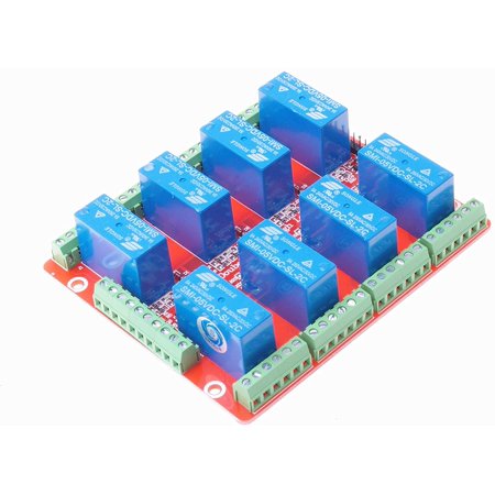 8 Channel SMI-05VDC-SL-2C DC 5V Double Power Relay High Level Optocoupler Relay Module | Walmart ...
