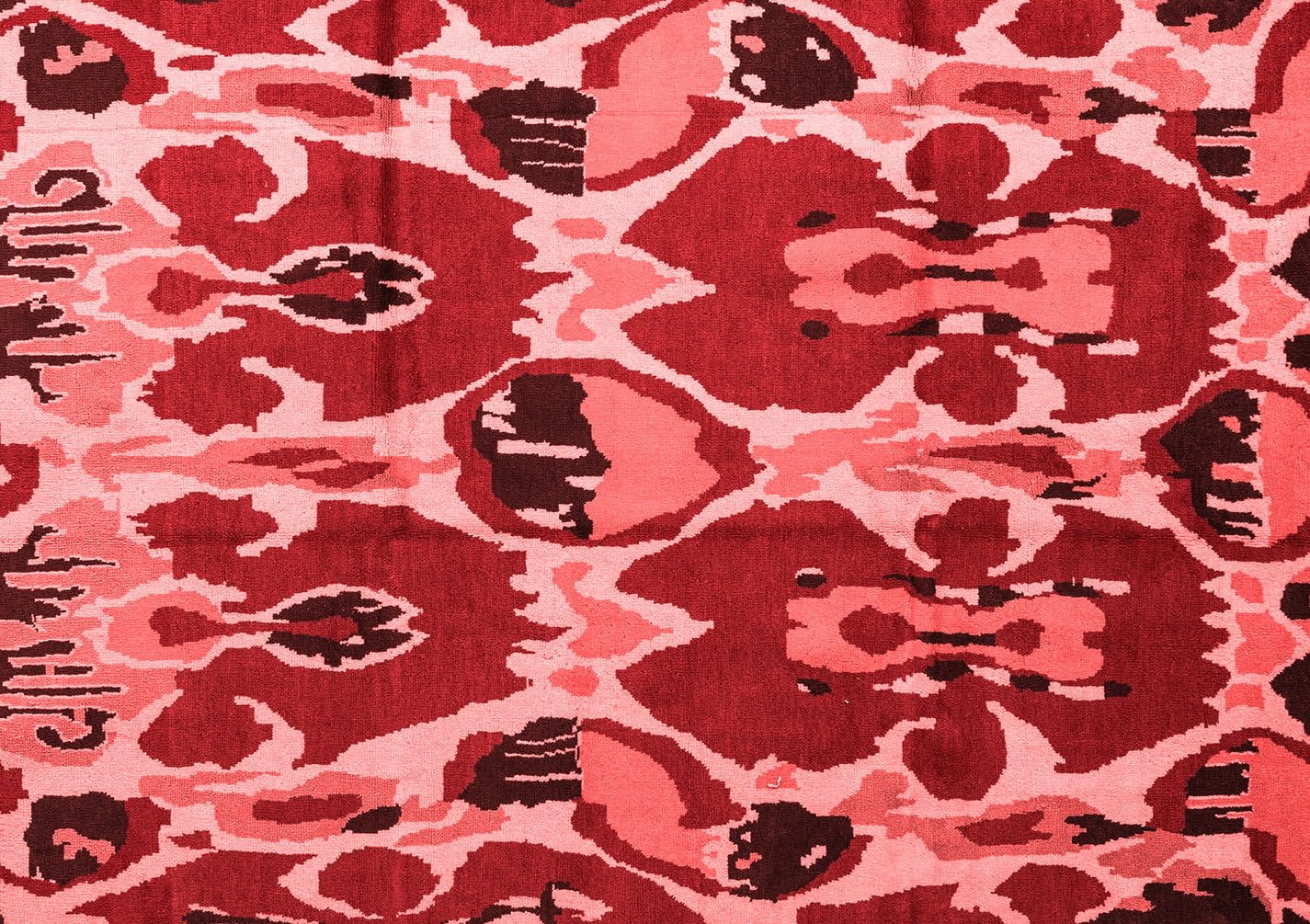 Ahgly Company Machine Washable Indoor Rectangle Abstract Red Modern ...