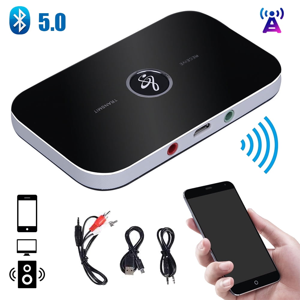 Bluetooth Receiver/Transmitter Wireless RCA to 3.5mm Aux Audio Adapter ...