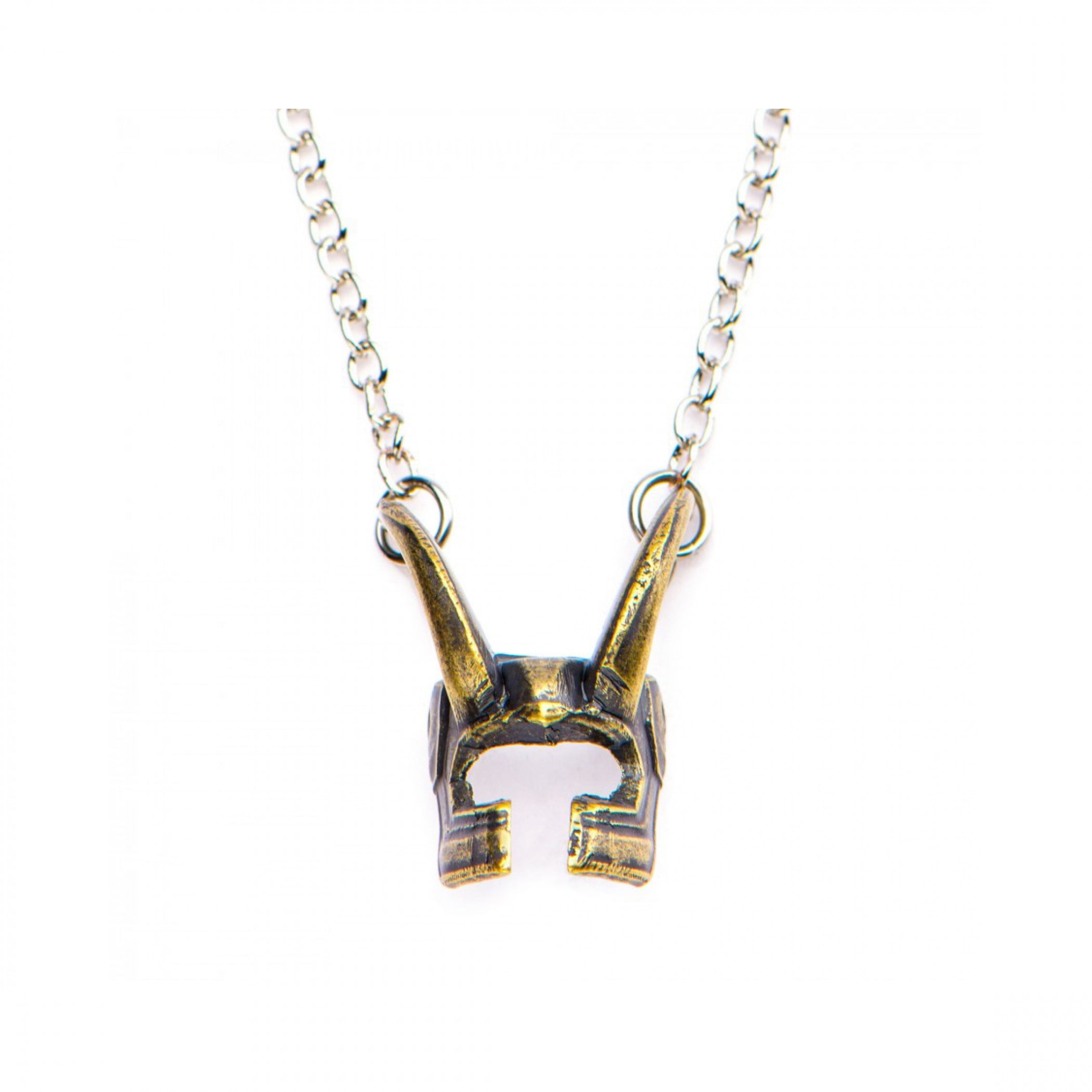 Casted Brass Loki Helmet Pendant with Stainless Steel Chain Thor ...
