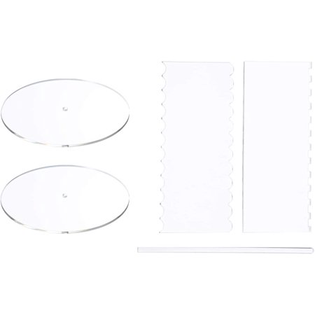 AQUIVER 7.25" Acrylic Round Cake Disk Set - Cake Discs Circle Base ...