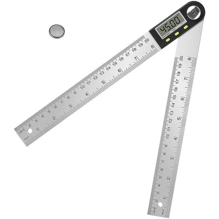 CARBONLIKE 1 Piece Digital Angle Ruler, 200mm Stainless Steel Digital ...