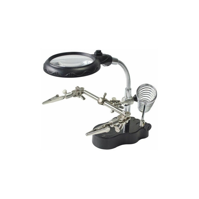 Lupa LED, con brazo de sujeción para soporte, color negro | Walmart en ...